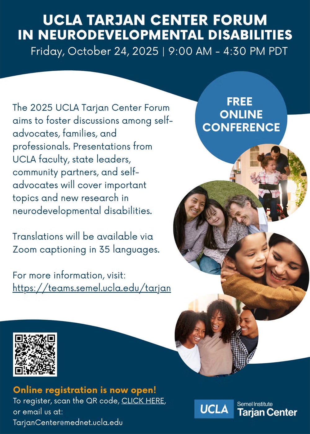 UCLA Tarjan Center Forum in Neurodevelopmental Disabilities | Semel ...